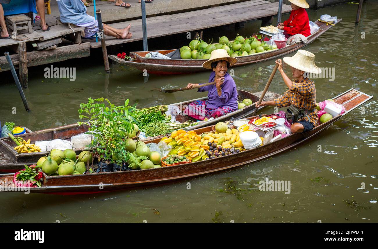 The Floating Market, Thailand Stock Photo - Alamy