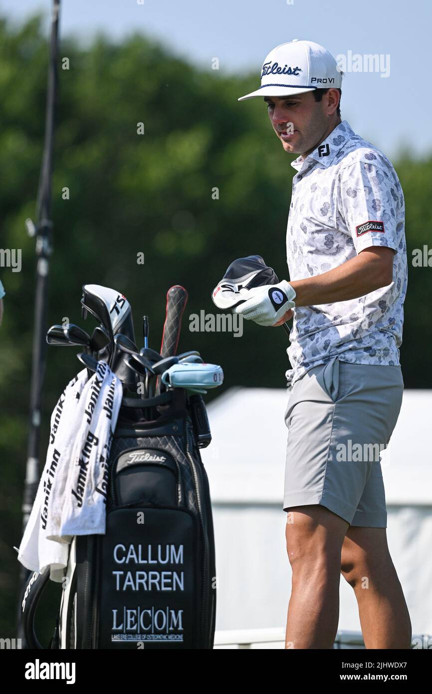 BLAINE, MN - JULY 20: Callum Tarren selects a club on the 10th hole ...
