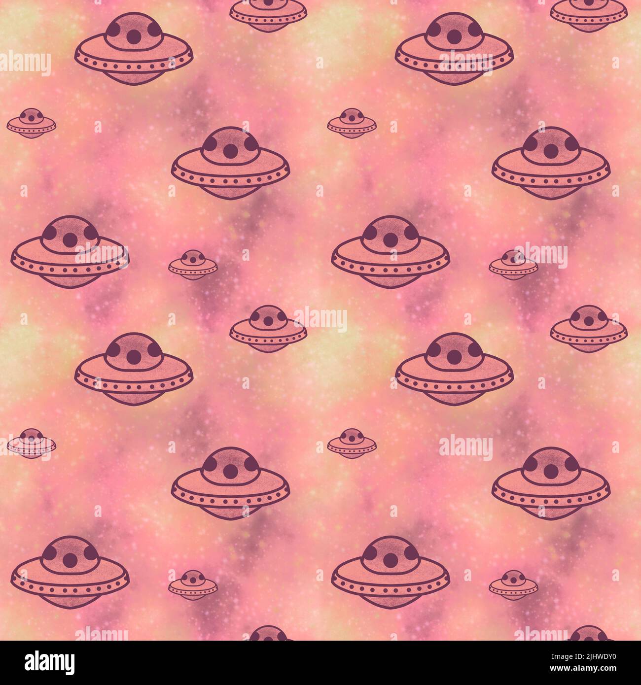 Spaceship seamless ufo pattern for kids and clothes print and ...