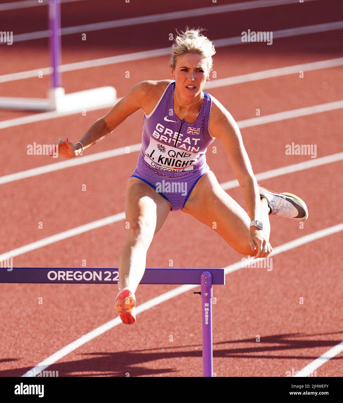 Great Britain's Jessie Knight during the Women’s 400m Hurdles Semi ...