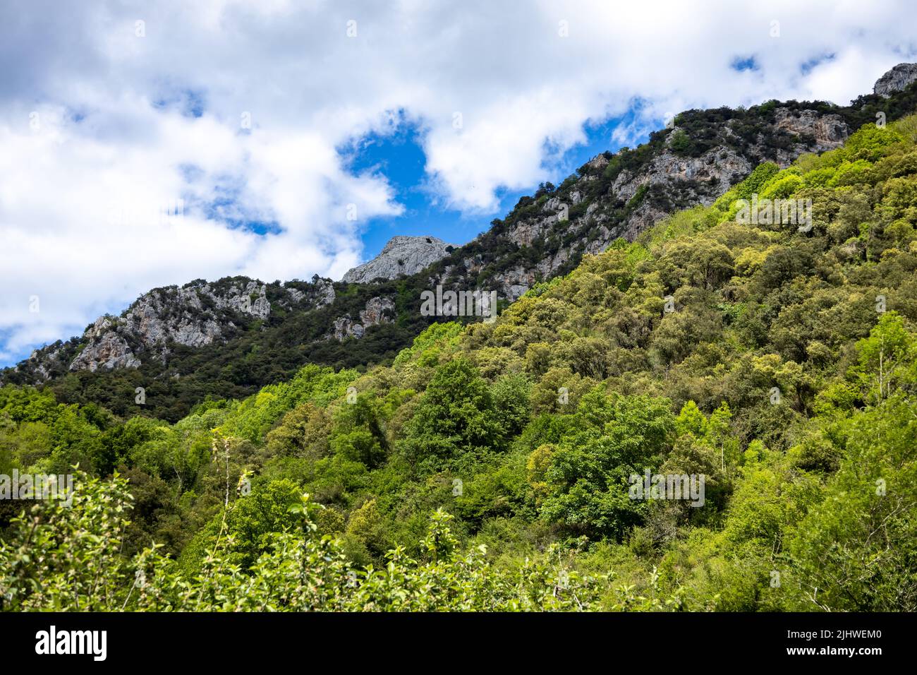 Beautiful mountain landscape in the north of Spain. Mountainous ...