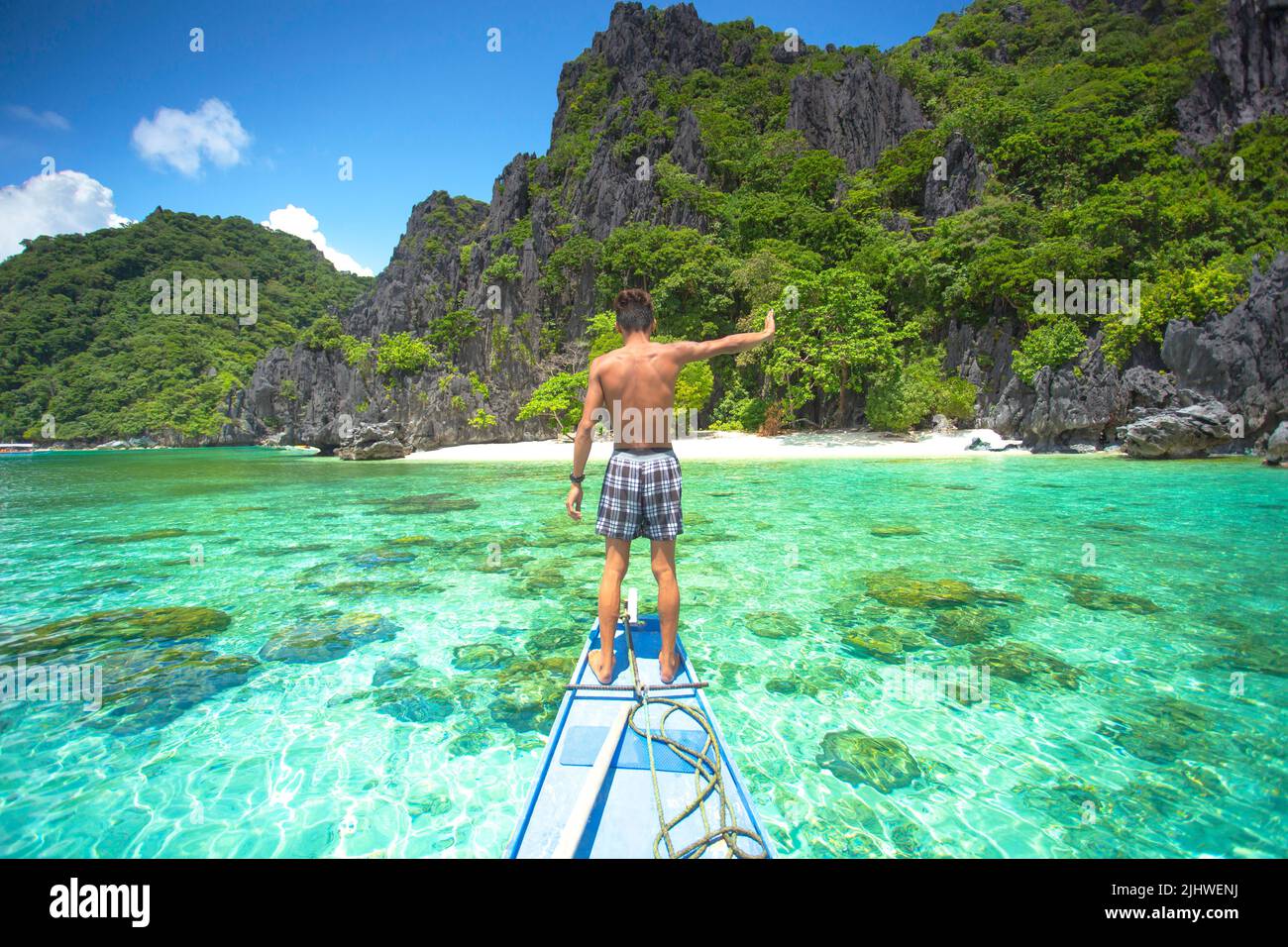 Beautiful beach summer holiday in El Nido Palawan Philippines Stock ...