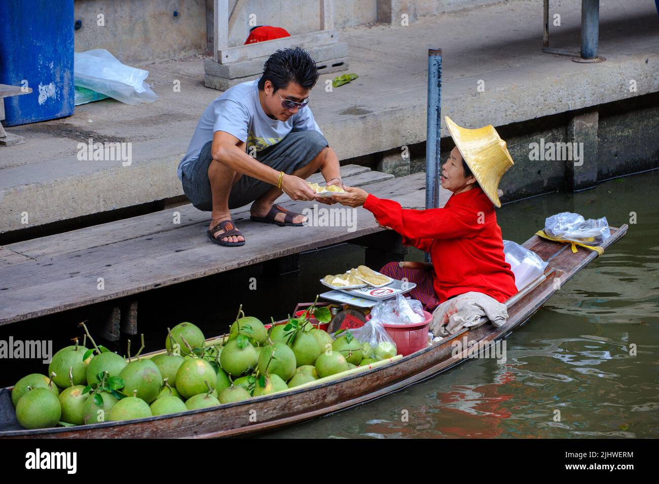 The Floating Market, Thailand Stock Photo - Alamy