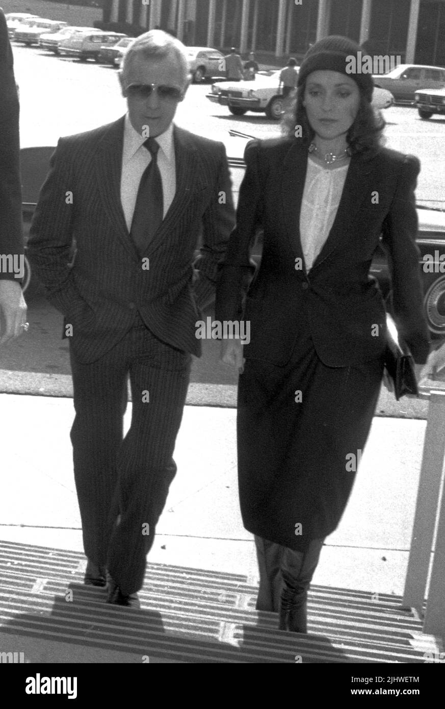 Johnny Carson and Joanna Carson at the Funeral for David Janssen on ...