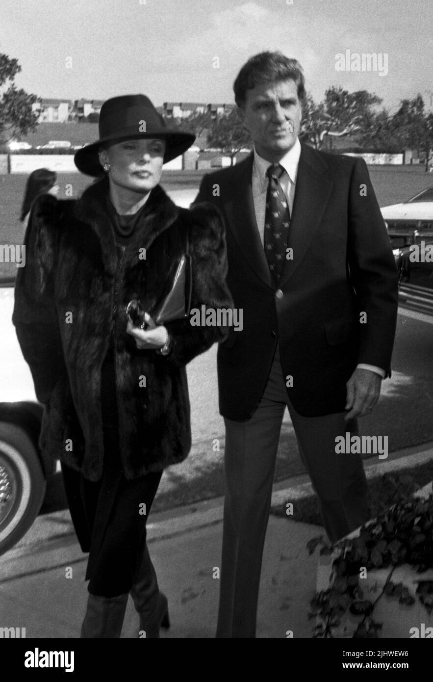 Robert Stack at the Funeral for David Janssen on February 17, 1980 at ...