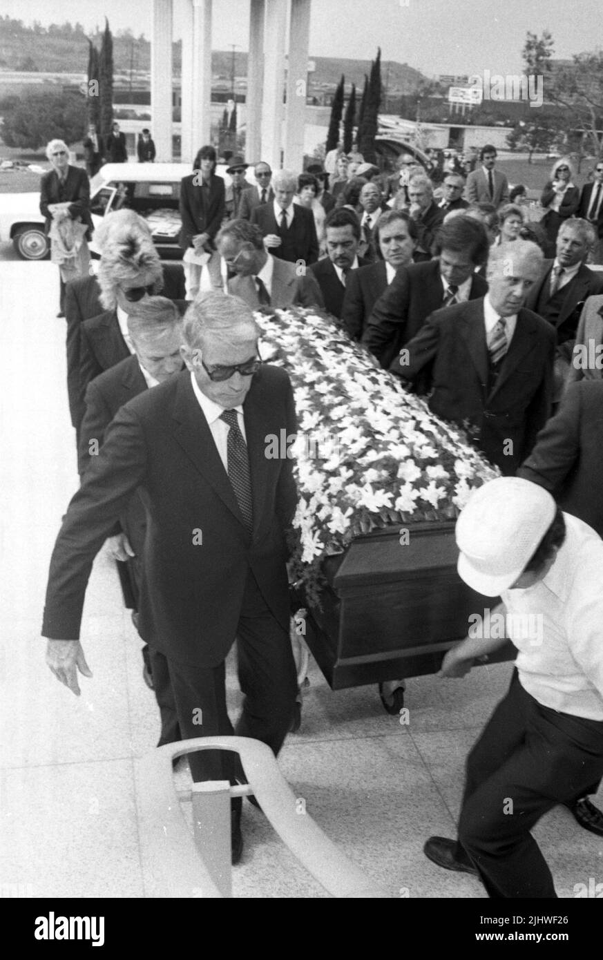 Gregory Peck at the Funeral for David Janssen on February 17, 1980 at ...