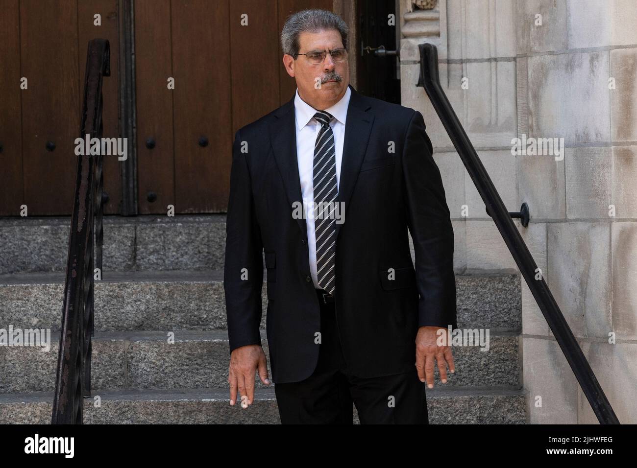 Harrison, USA. 20th July, 2022. Matthew Calamari attends funeral of ...
