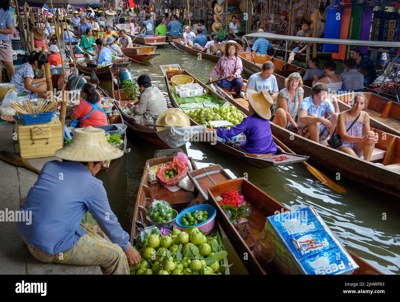 The Floating Market, Thailand Stock Photo - Alamy