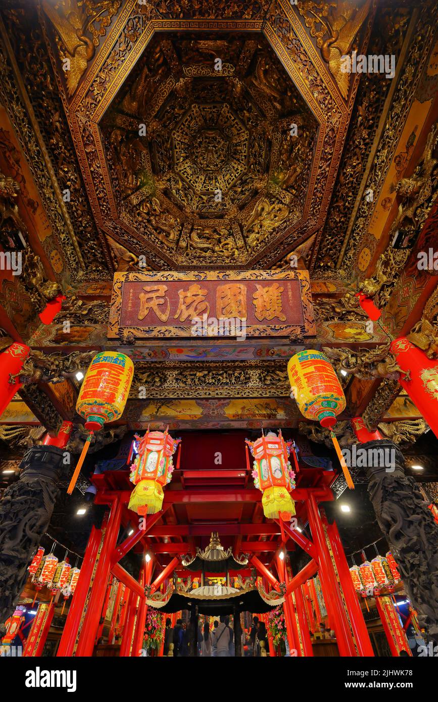 The Dajia Jenn Lann Temple, a temple to the Chinese sea goddess Mazu at Dajia District of ...