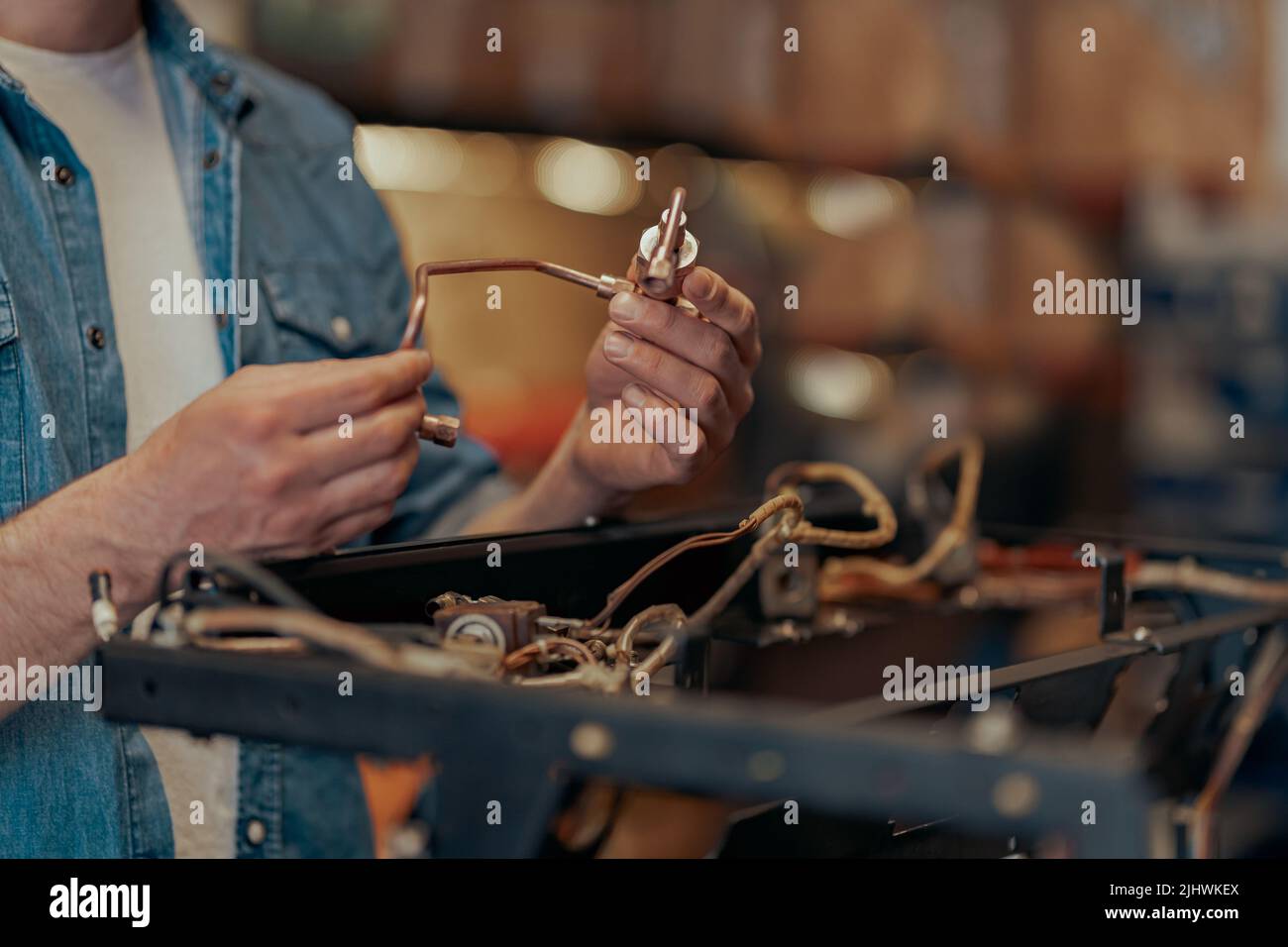 Close up master hands man hi-res stock photography and images - Alamy