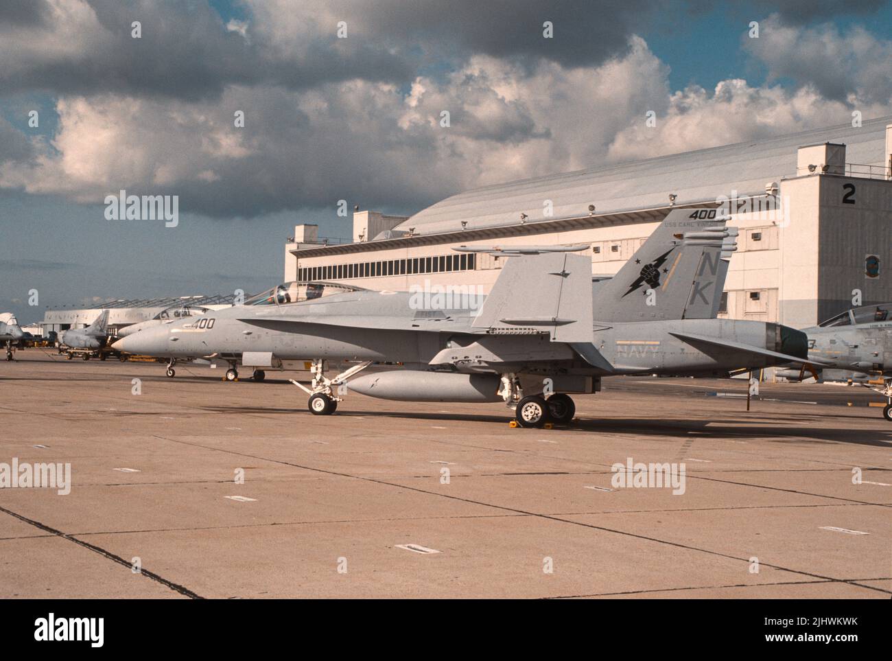 United States Navy F/A-18C from VFA-25, Fist, aboard NAS Miramar, in ...