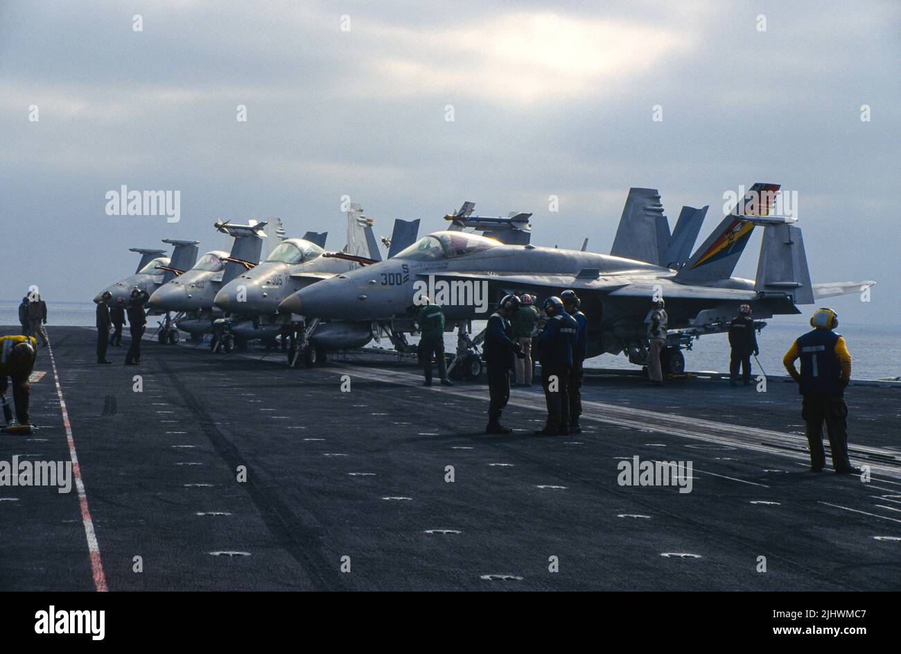 F/A-18's on deck Stock Photo - Alamy