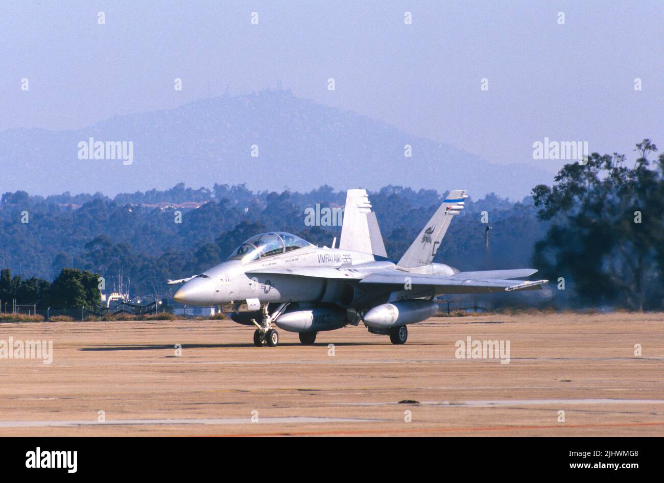 USMC F/A-18 from VMFA (AW) - 242 taxis Stock Photo - Alamy