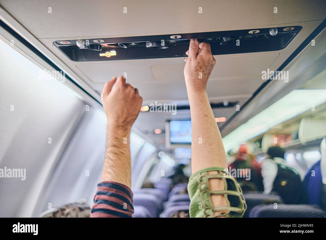 Control panel above aircraft seat hi-res stock photography and images ...