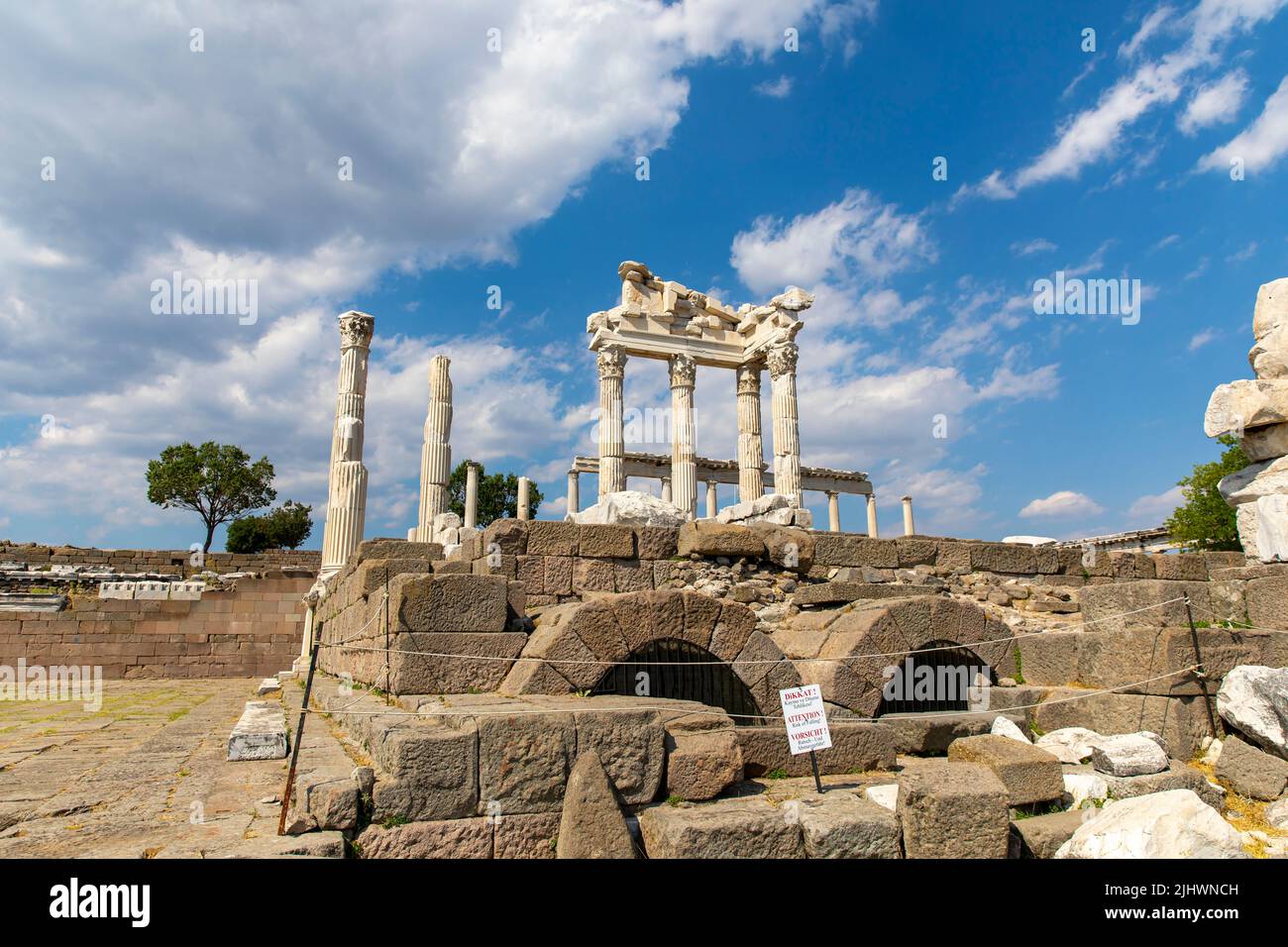 The Temple of Trajan in Pergamon Ancient City Stock Photo - Alamy