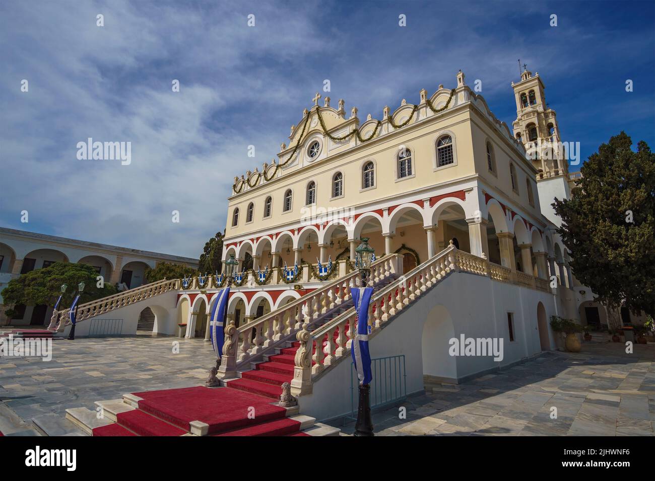 Exterior view of Panagia Megalochari cathedral church (Virgin Mary) in ...