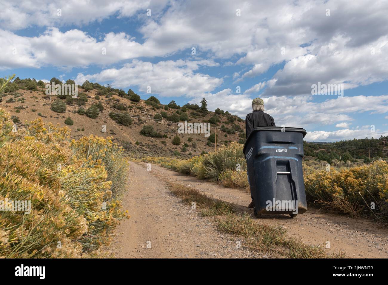 Rolling garbage can hi-res stock photography and images - Alamy