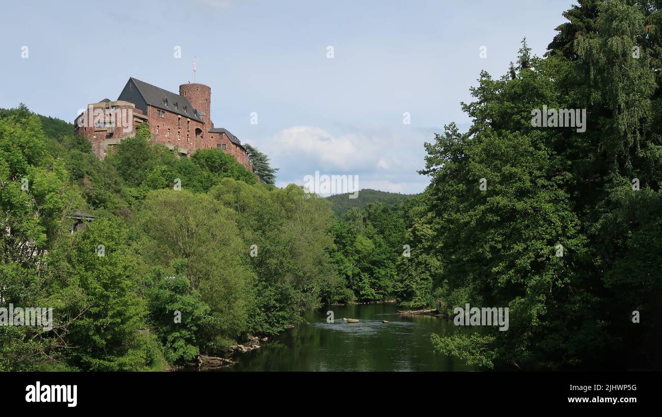A beautiful view of the Burg Hengebach, a historical landmark in ...