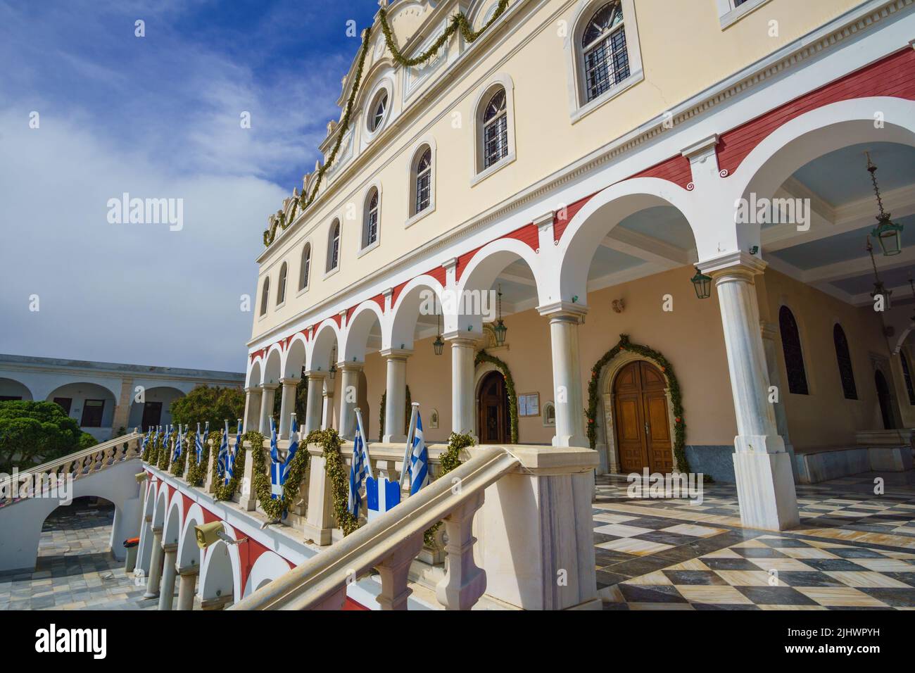 Exterior view of Panagia Megalochari cathedral church (Virgin Mary) in ...