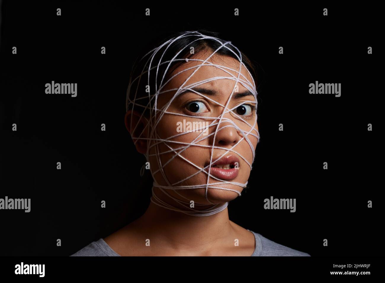 Kidnapped woman dark hi-res stock photography and images - Alamy
