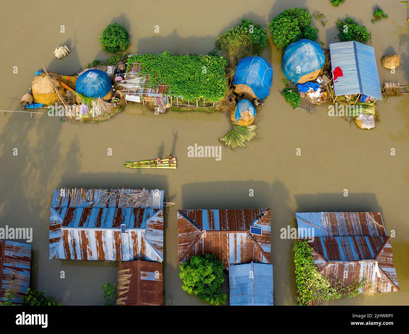Flood affected villages in Bangladesh Stock Photo - Alamy