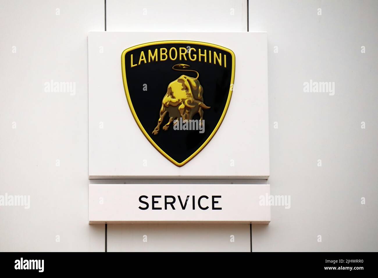 The main logo of Lamborghini Service Sport Cars.Bologna, Italy Stock ...