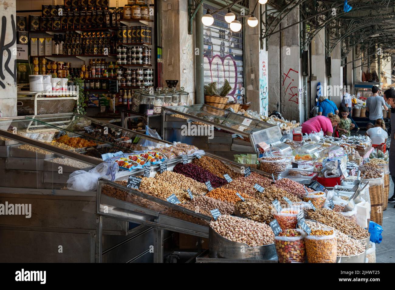 ATHENS, GREECE - MAY 14, 2022: Central Municipal Athens Market located ...