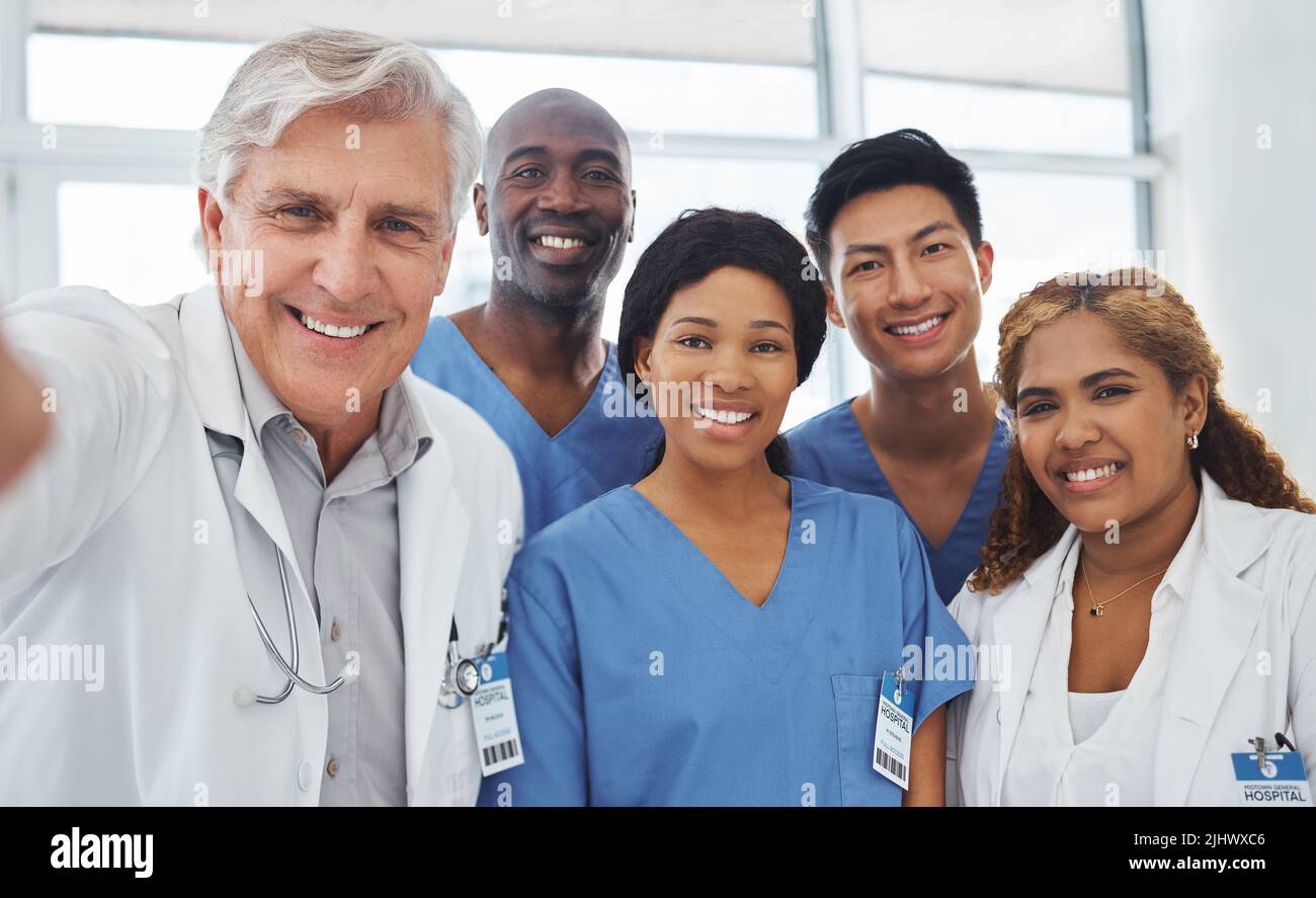 Our collaborative practice works best. Portrait of a group of medical ...