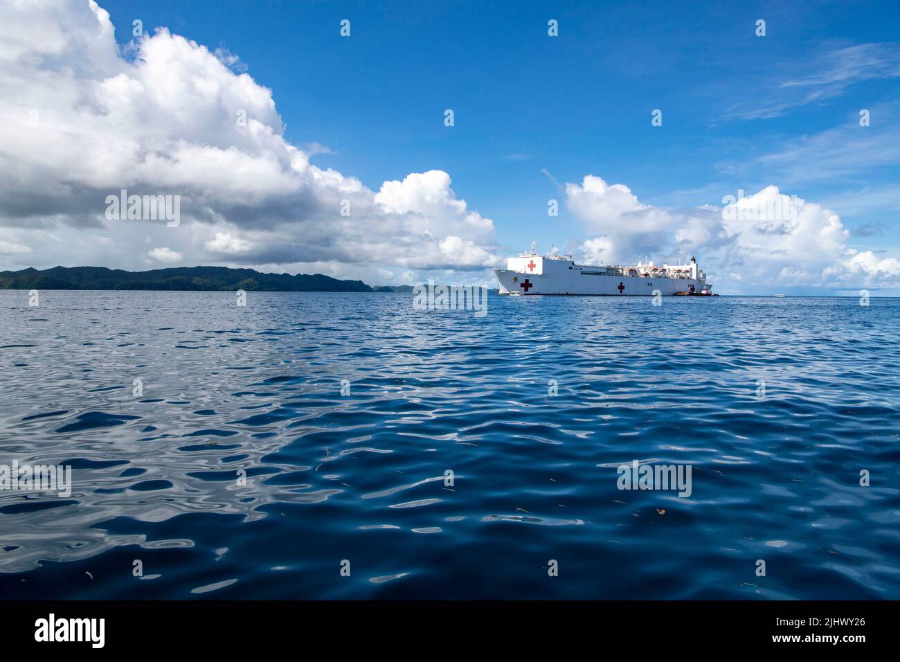 Palau. 18th July, 2022. Military Sealift Command hospital ship USNS ...