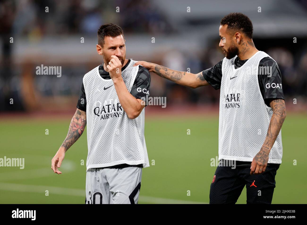 Tokyo, Japan. 20th July, 2022. (L to R) Lionel Messi, Neymar (PSG ...