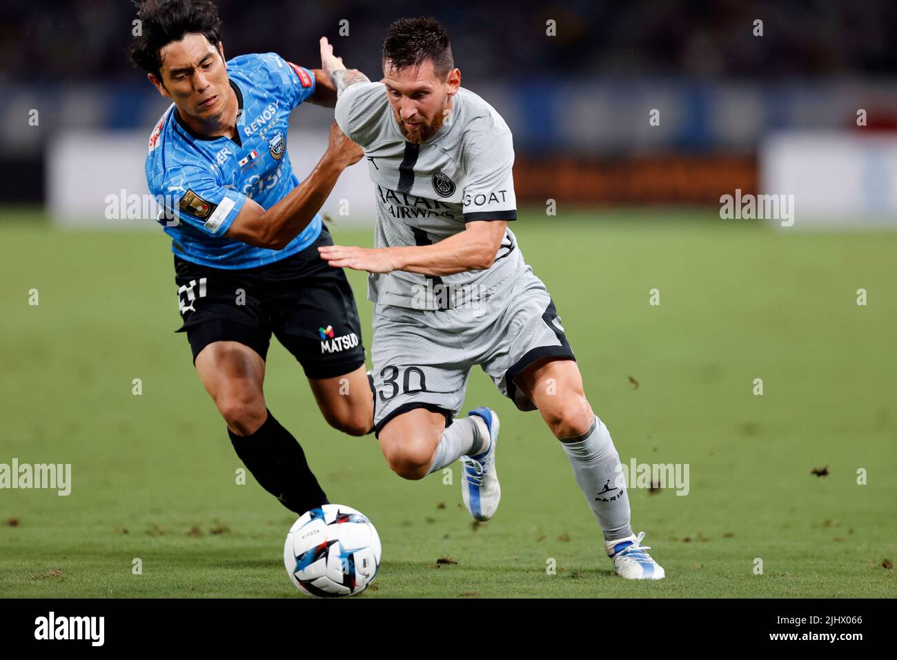 Tokyo, Japan. 20th July, 2022. Lionel Messi (PSG), Kei Chinen (Frontale ...