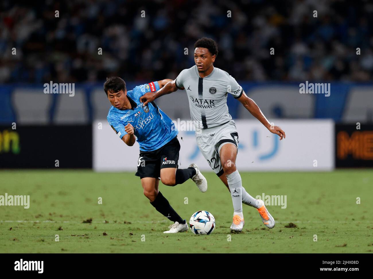 Tokyo, Japan. 20th July, 2022. Takatora Einaga (Frontale), Abdou Diallo ...