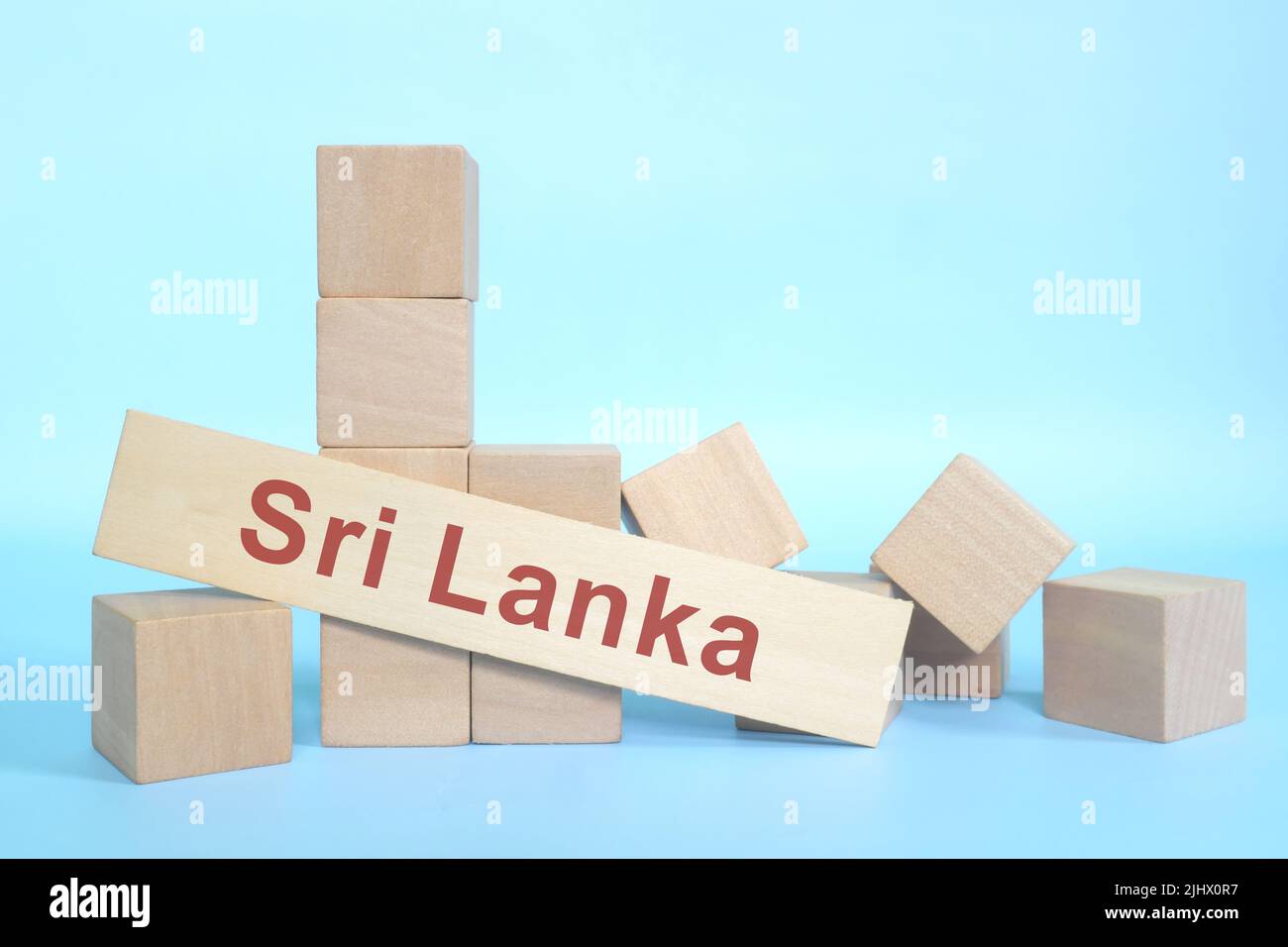 Sri Lanka economy collapse and economic crisis concept. Collapsed ...