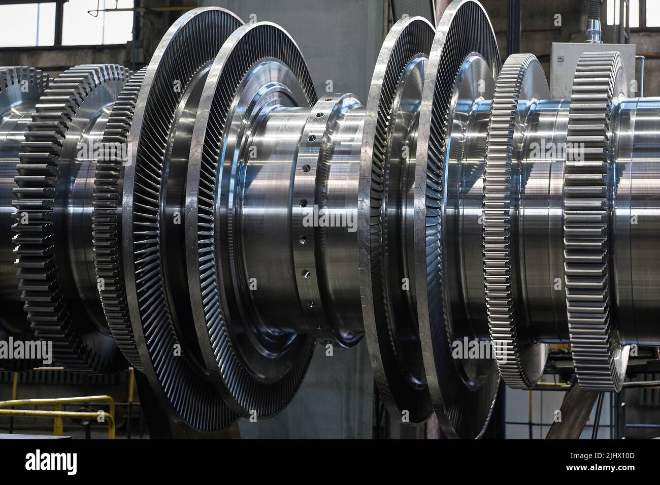 New rotor of powerful steam turbine in plant workshop Stock Photo - Alamy