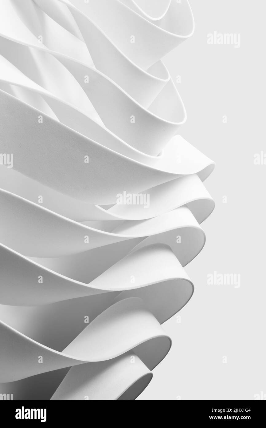 Waves elements white background, abstract Stock Photo - Alamy