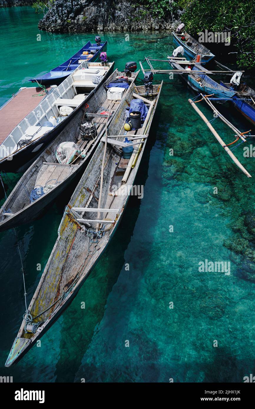 Traditional Boat in Raja Ampat Stock Photo - Alamy