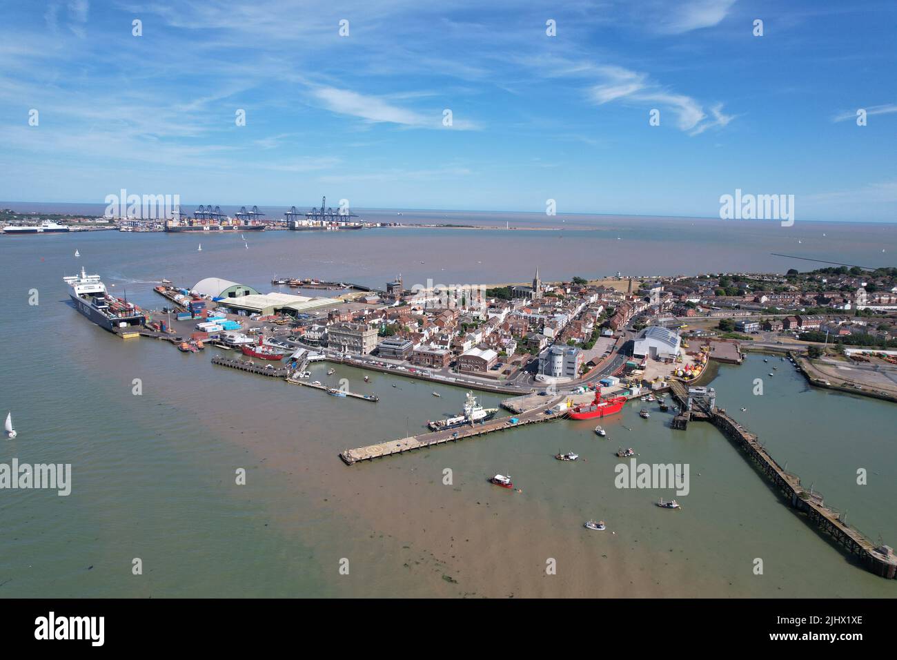 Aerial view felixstowe hi-res stock photography and images - Alamy