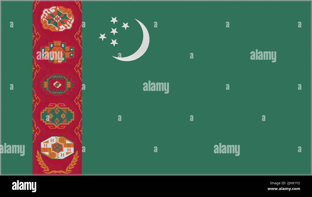 Turkmenistan national flag hi-res stock photography and images - Alamy