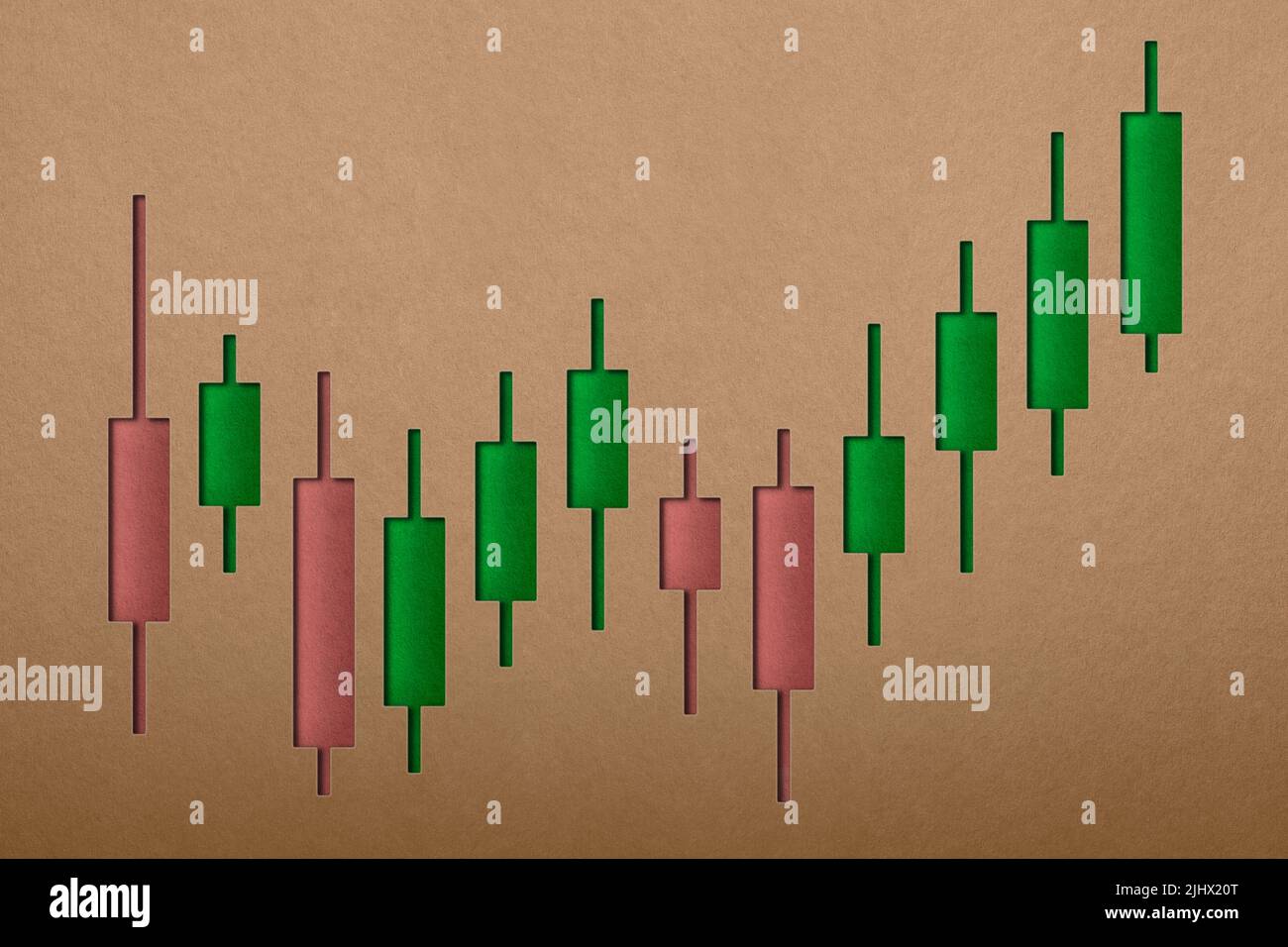 Financial chart, stock market growth charts or business investment ...