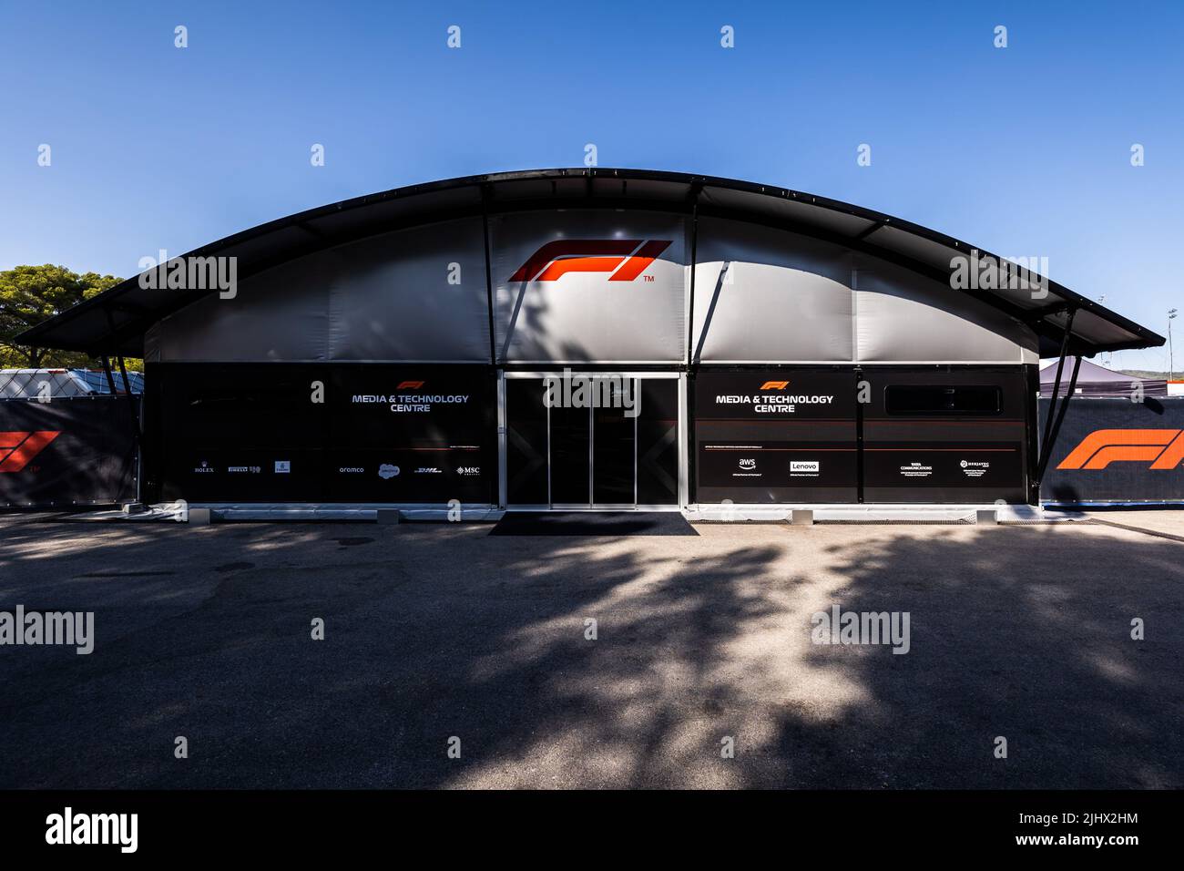 FOM TV Compound during the Formula 1 Lenovo Grand Prix de France ...