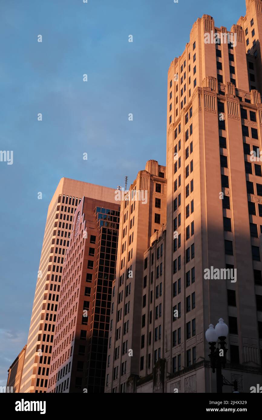 A vertical shot of apartment building blocks against the sky Stock ...