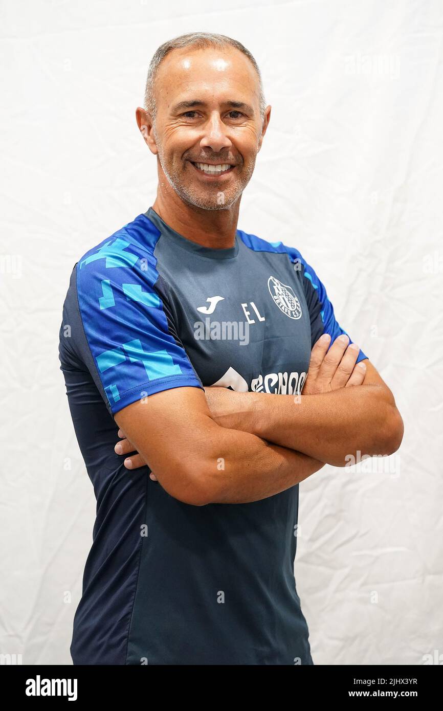 Getafe CF's goalkeeping coach Emilio Manuel Lopez during official photo ...