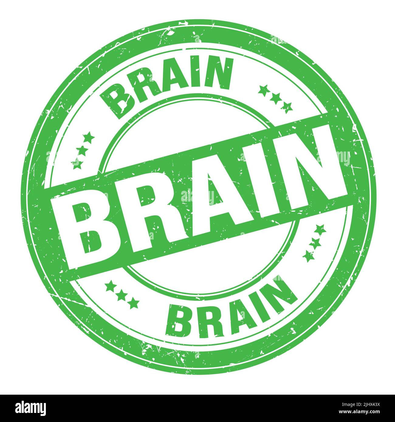BRAIN text written on green round grungy stamp sign Stock Photo - Alamy