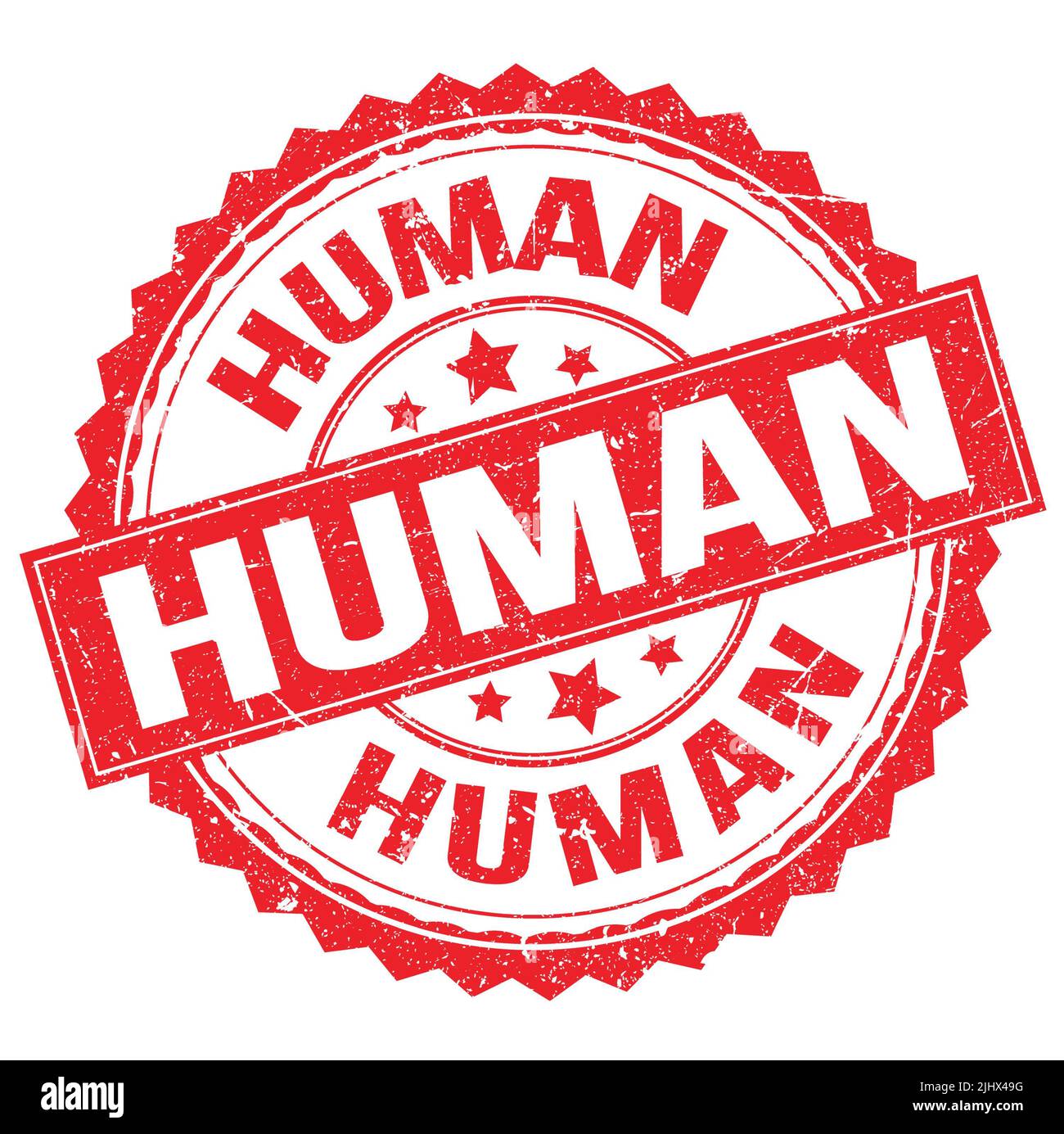 HUMAN text written on red round stamp sign Stock Photo - Alamy