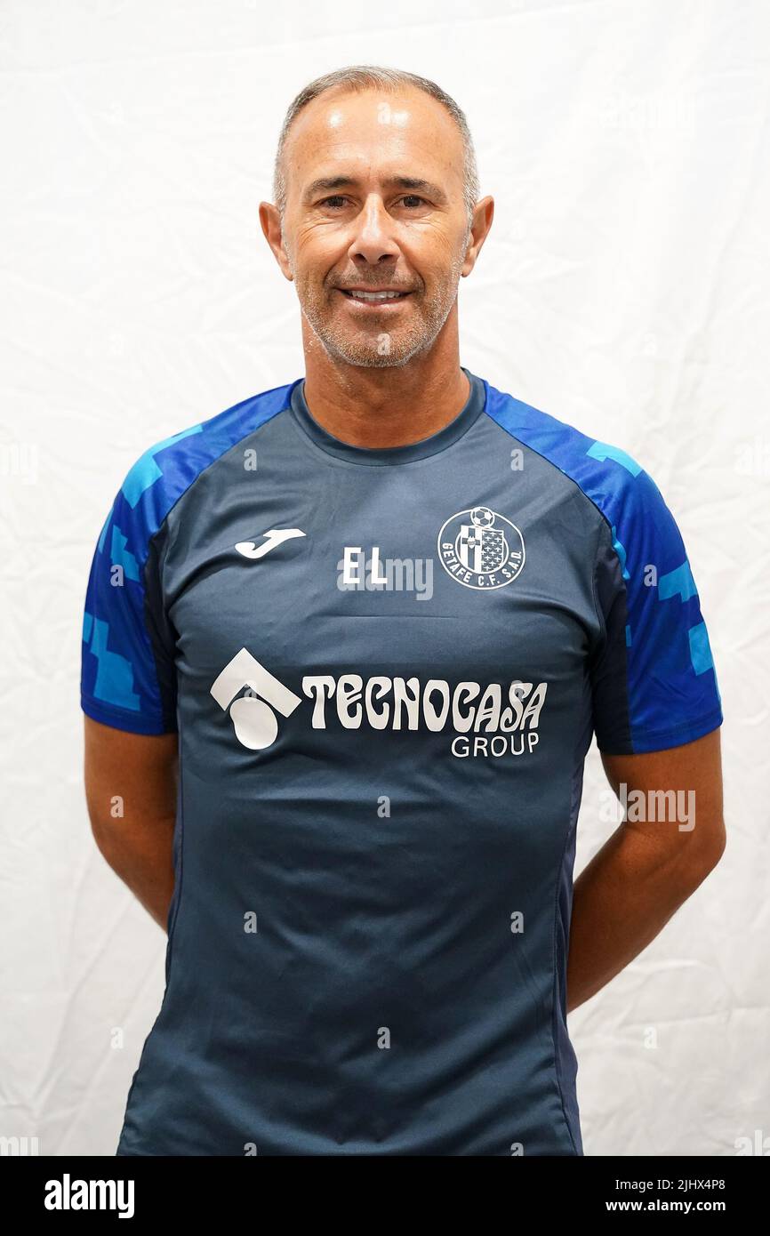 Getafe CF's goalkeeping coach Emilio Manuel Lopez during official photo ...
