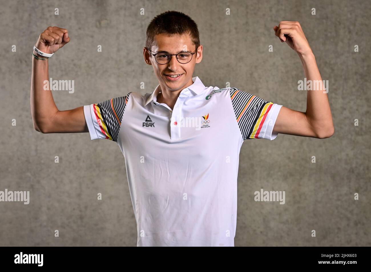 Martin De Greef poses during a team building exercise for the athletes ...