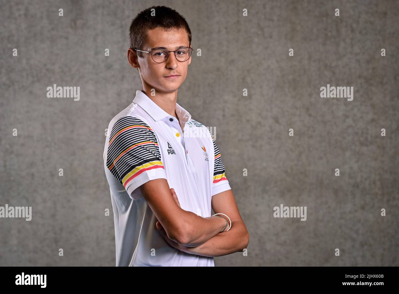 Martin De Greef poses during a team building exercise for the athletes ...
