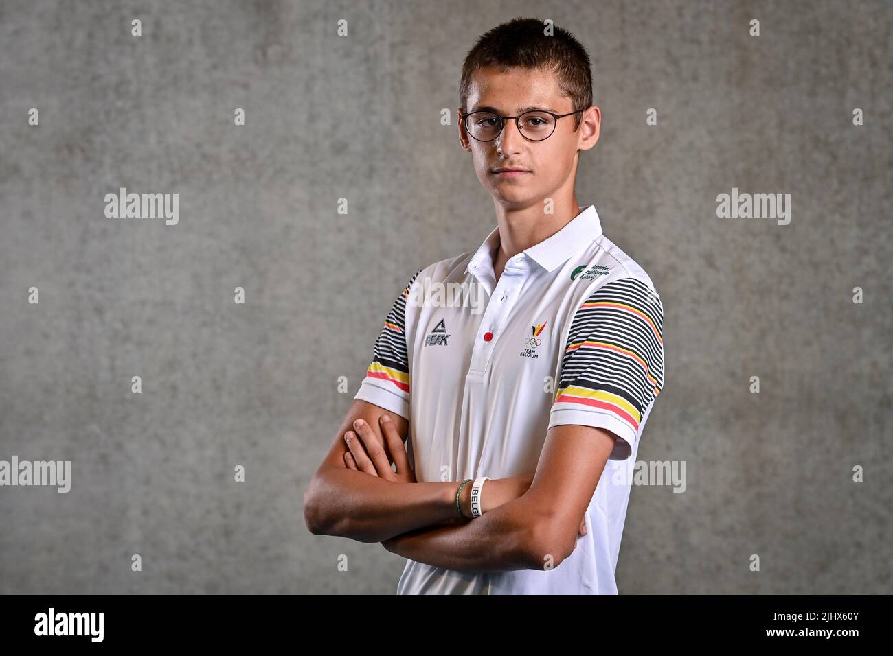 Martin De Greef poses during a team building exercise for the athletes ...