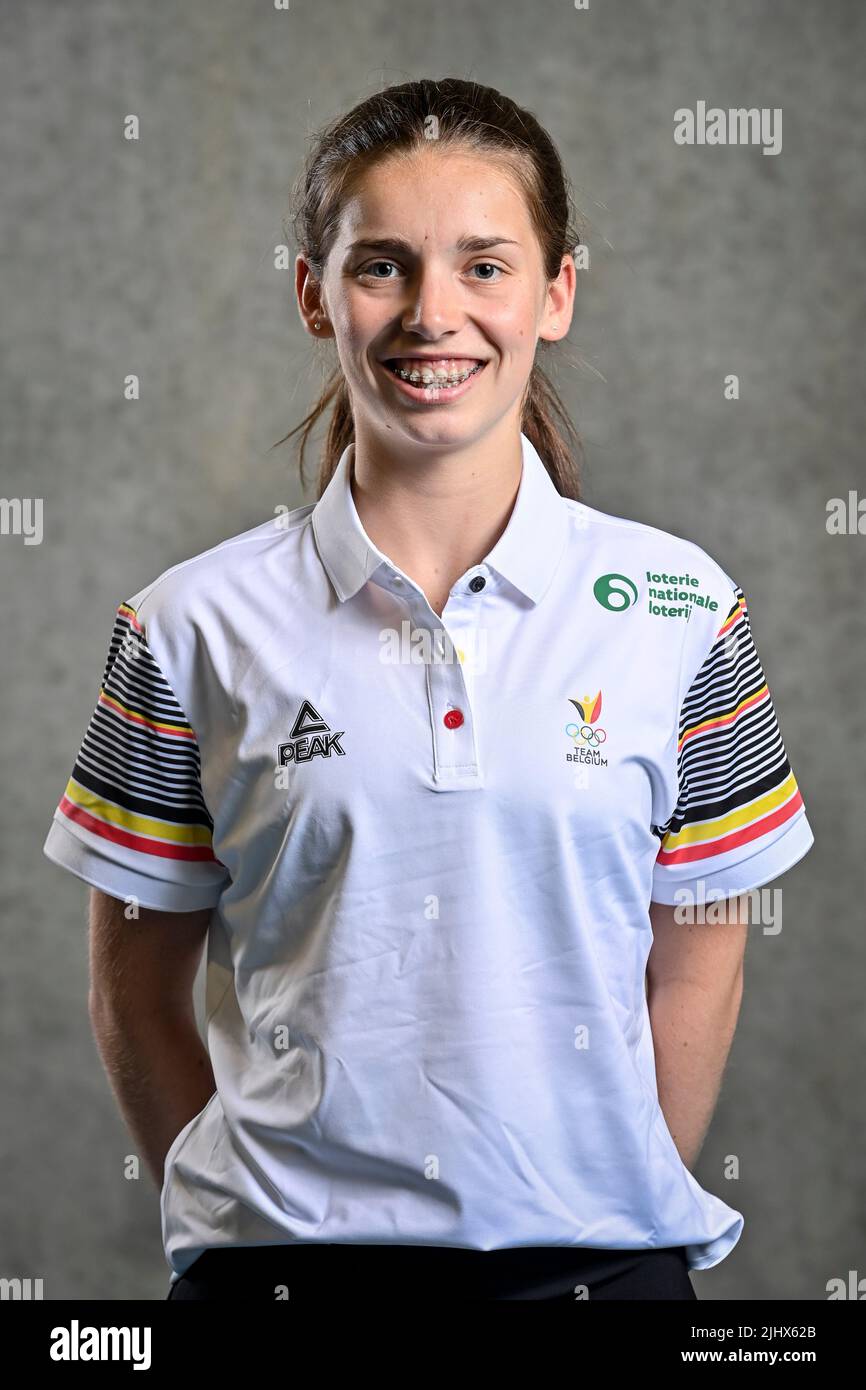 Carla Henry poses during a team building exercise for the athletes ...