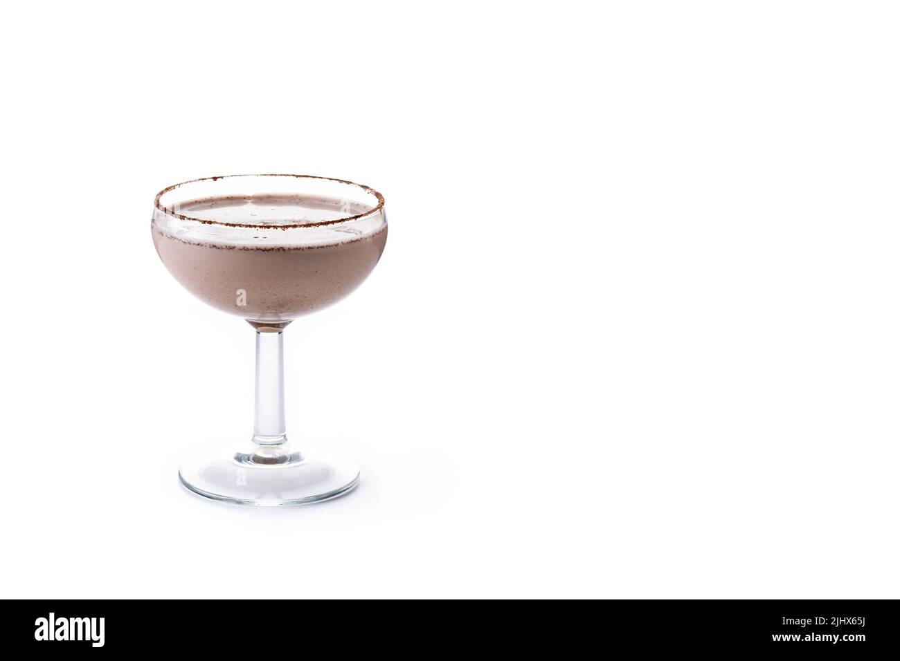 Brandy Alexander cocktail isolated on white background Stock Photo - Alamy